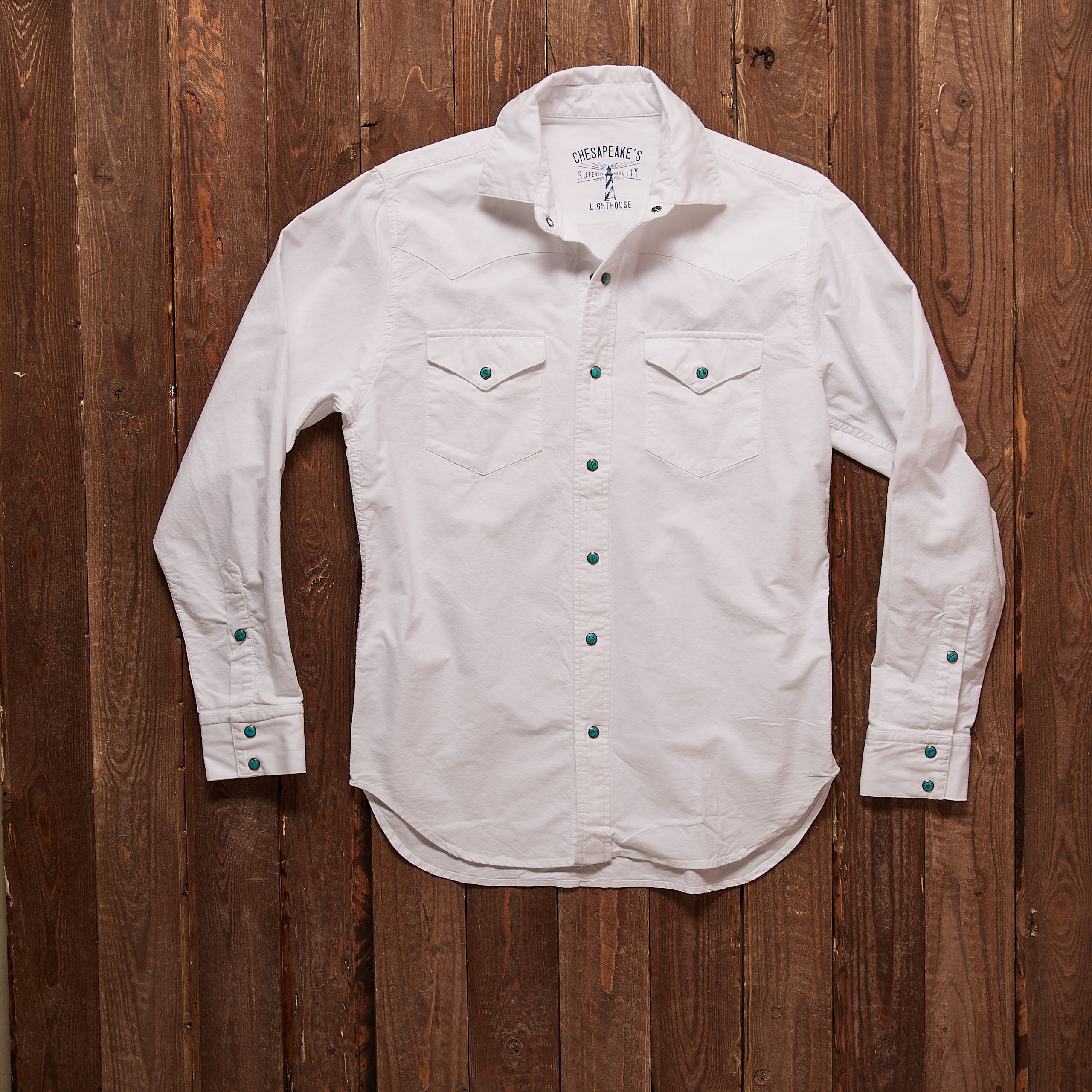 CHESAPEAKE'S - Western Ox Shirt - White – Jake's Apparel