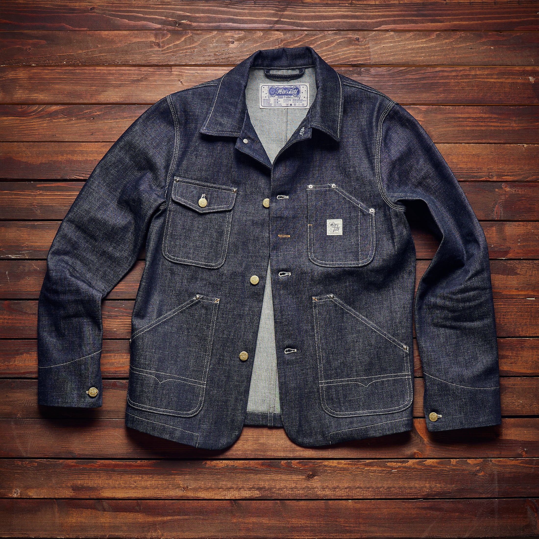 Hen's Teeth Italy - WORK JACKET SELFEDGE DENIM – Jake's Apparel